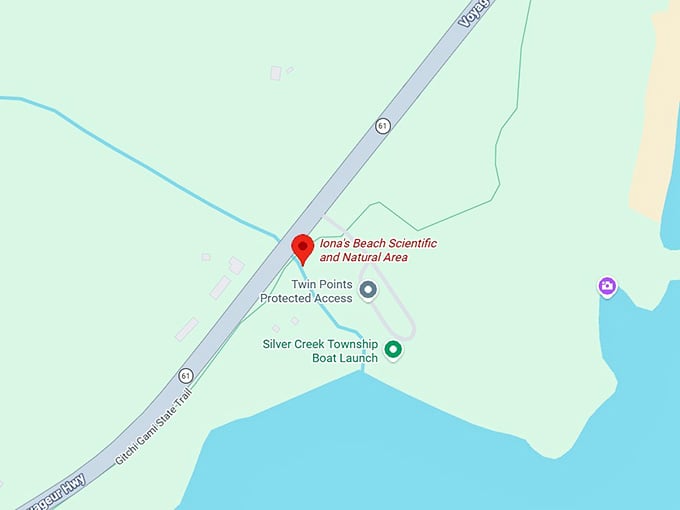 16. iona's beach scientific and natural area map