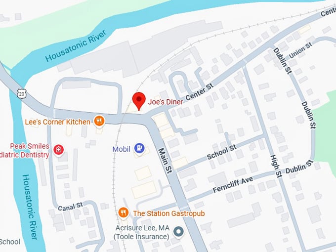 16. joe's diner map
