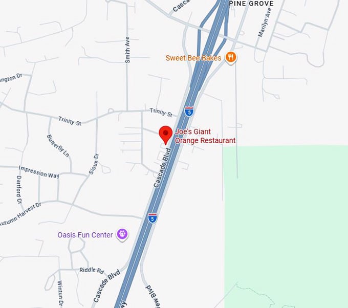 16. joe's giant orange restaurant map