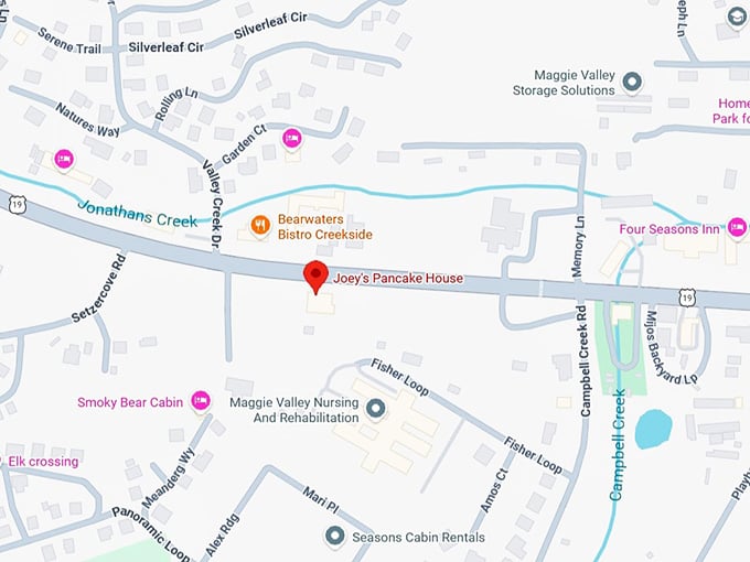 16. joey's pancake house map