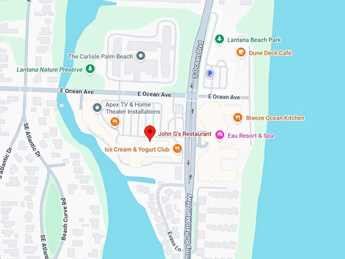 16. john g's restaurant map