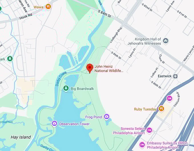 16. john heinz national wildlife refuge at tinicum map