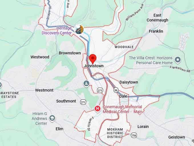 16. johnstown map