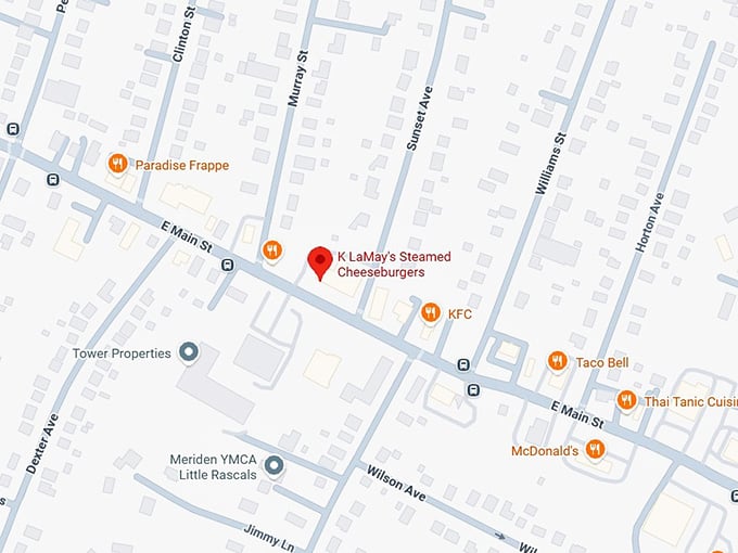 16. k lamay's steamed cheeseburgers map