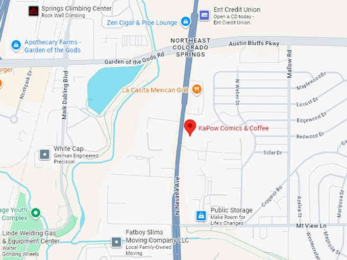 16. kapow comics & coffee map