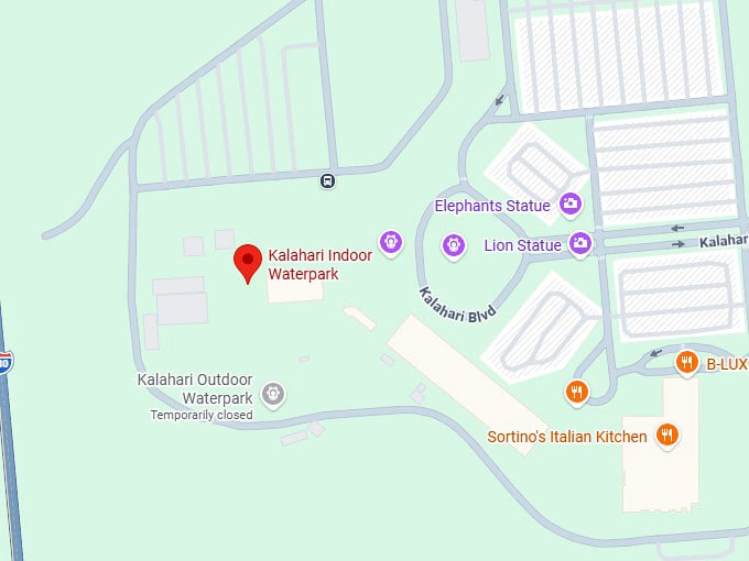 16. kalahari indoor waterpark map