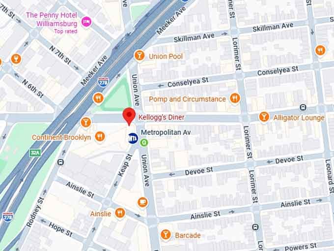 16. kellogg&rsquo;s diner map