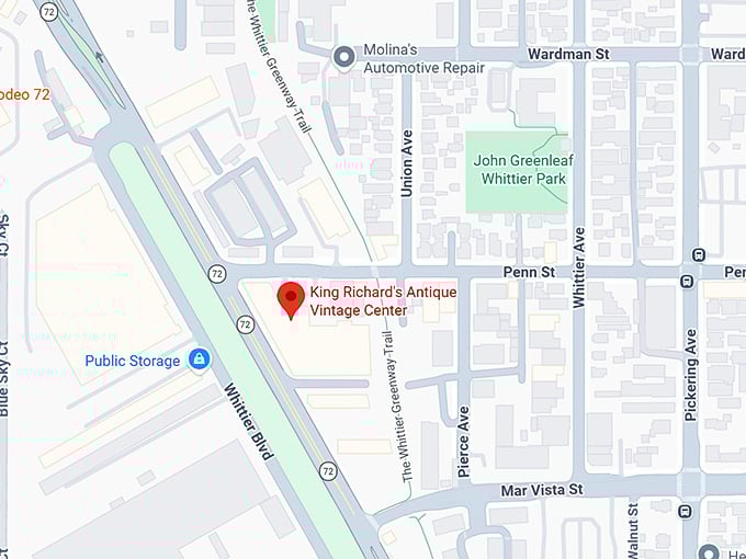 16. king richard's antique vintage center map