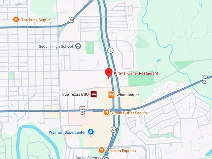 16. kirby's korner restaurant map