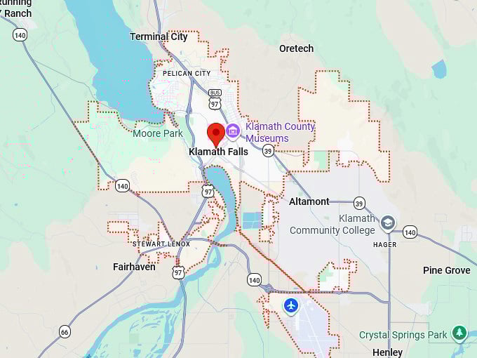 16. klamath falls map