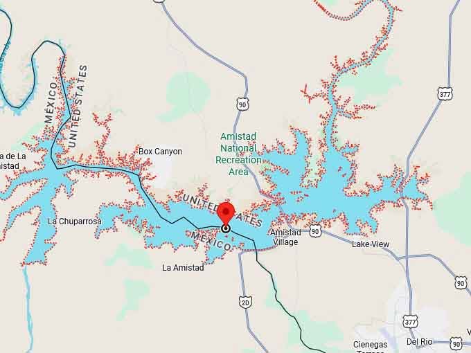 16. lake amistad map