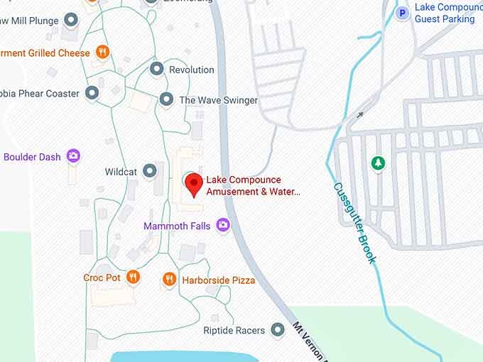 16. lake compounce amusement & water park map