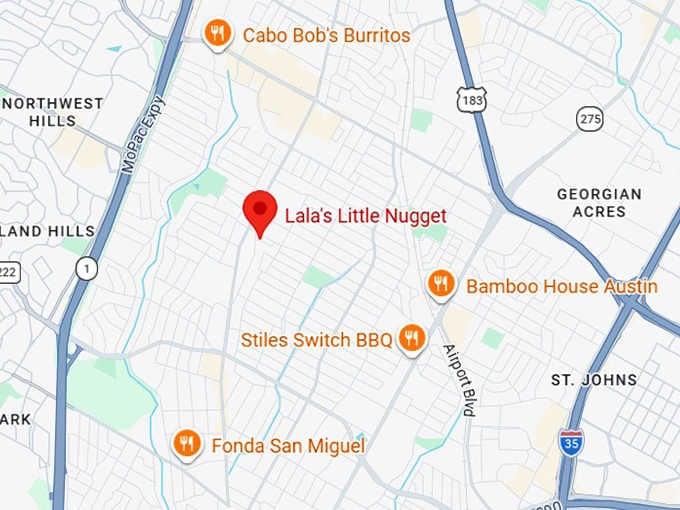 16. lala's little nugget map