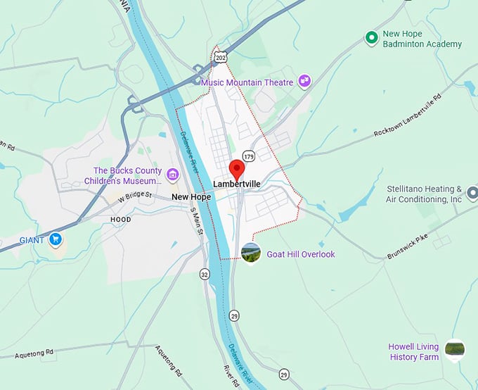 16. lambertville, nj map
