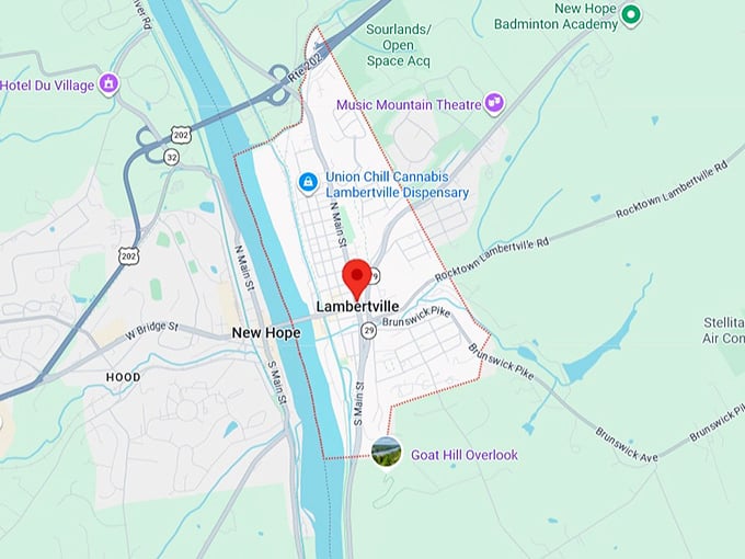 16. lambertville, nj map