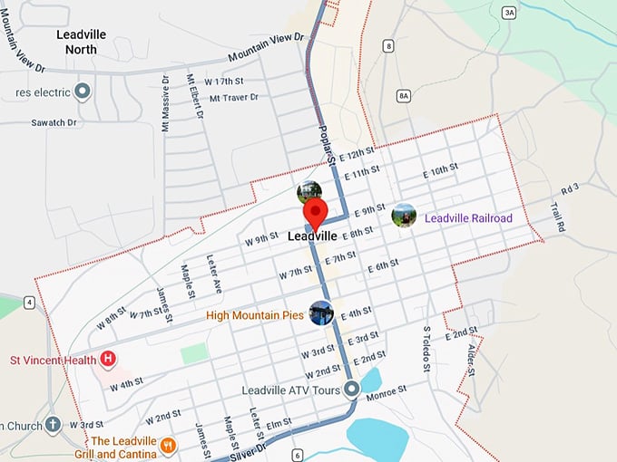 16. leadville, co map