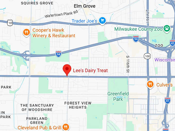 16. lee's dairy treat map