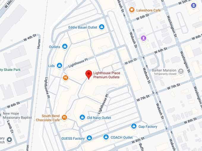 16. lighthouse place premium outlets map