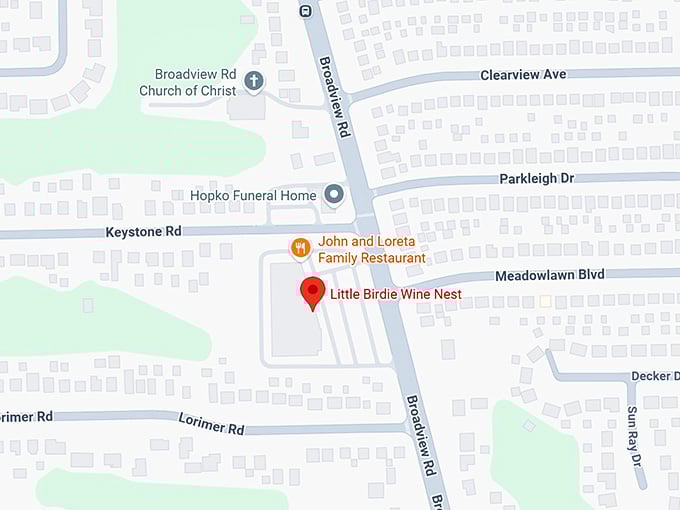 16. little birdie wine nest map