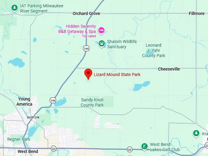16. lizard mound state park map
