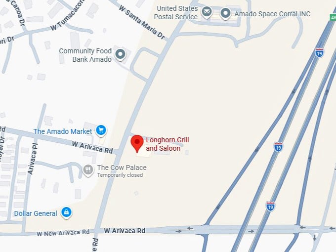 16. longhorn grill and saloon map