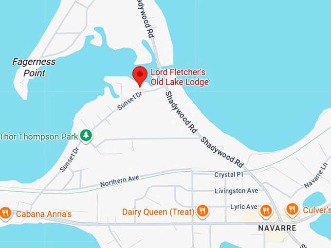 16. lord fletcher's old lake lodge map