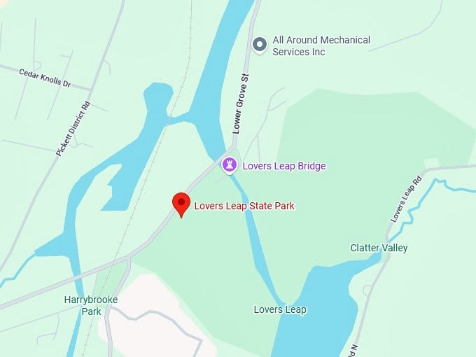 16. lovers leap state park map