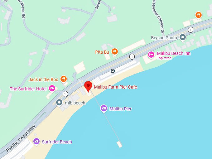 16. malibu farm pier cafe map