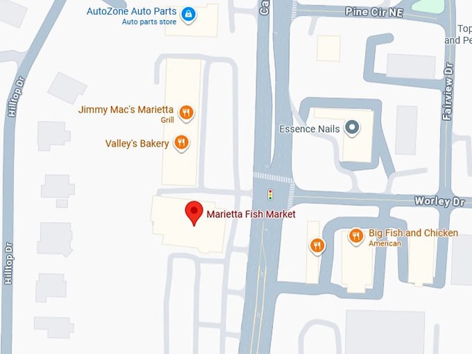 16. marietta fish market's map