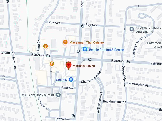 16. marion's piazza (711 shroyer rd) map