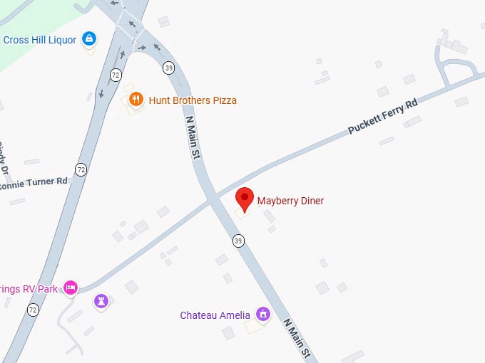 16. mayberry diner map