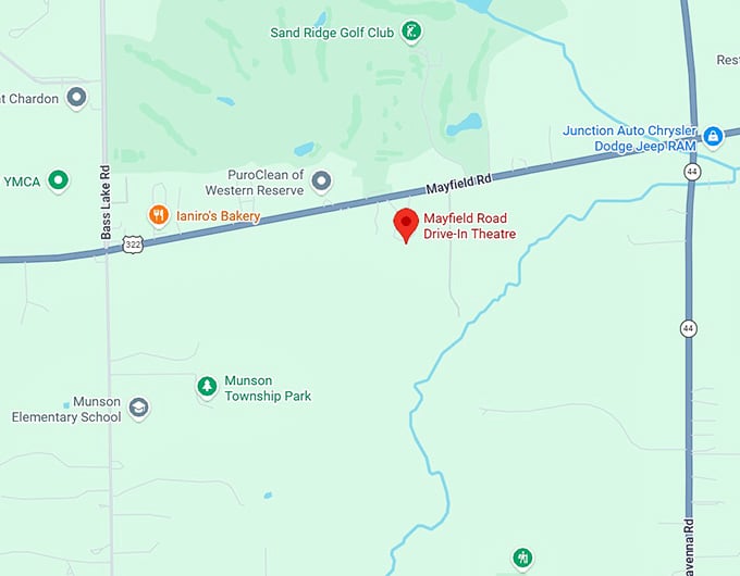 16. mayfield road drive in theatre map