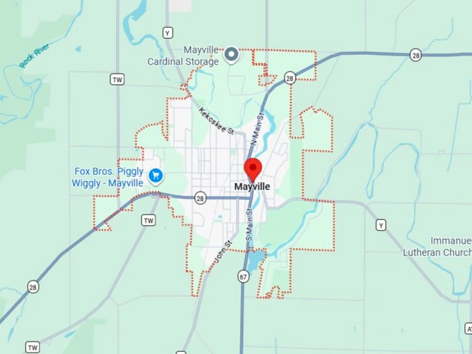 16. mayville map
