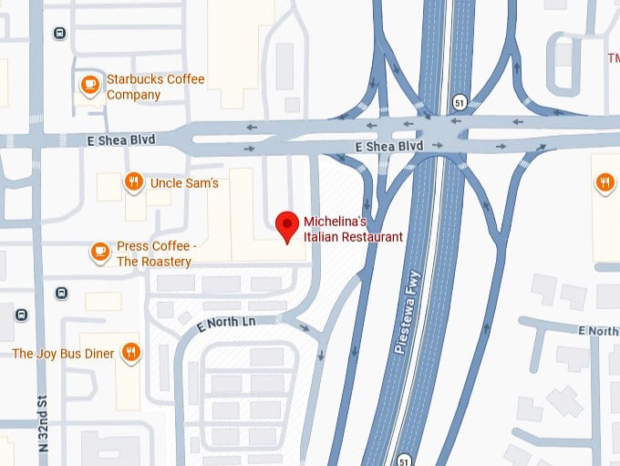 16. michelina's italian restaurant's map