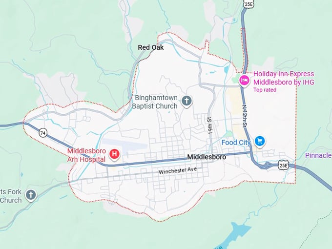 16. middlesboro map