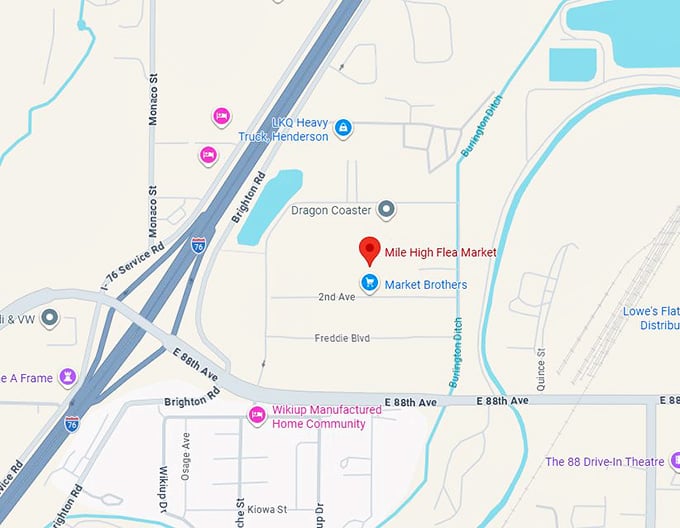 16. mile high flea market map