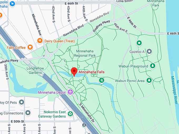 16. minnehaha falls map