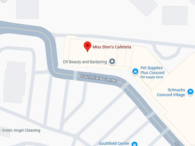 16. miss sheri's cafeteria's map