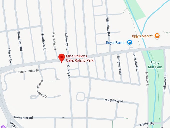 16. miss shirley's cafe, roland park map