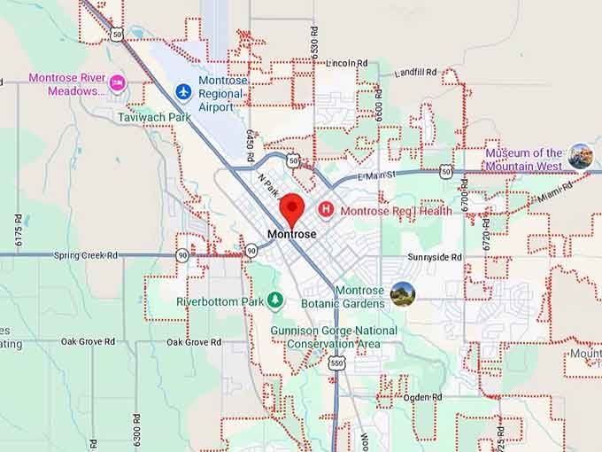 16. montrose, co map