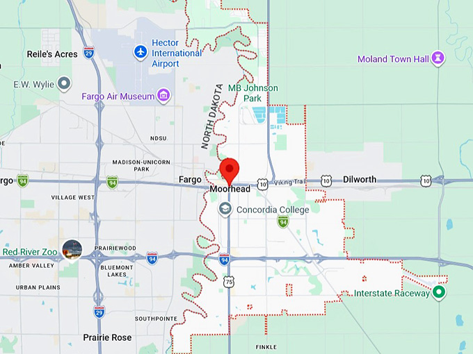 16. moorhead, mn map