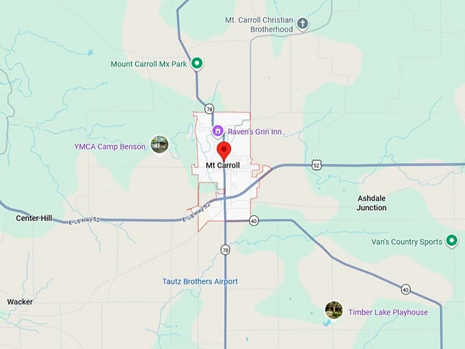 16. mount carroll, il map