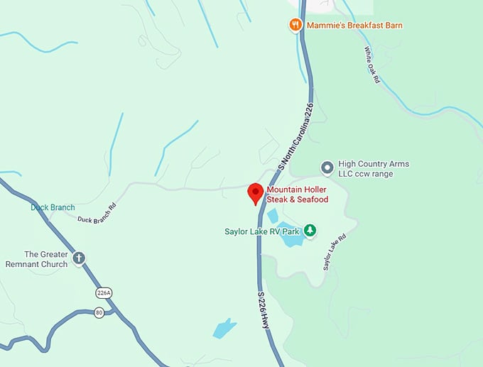 16. mountain holler steak & seafood map