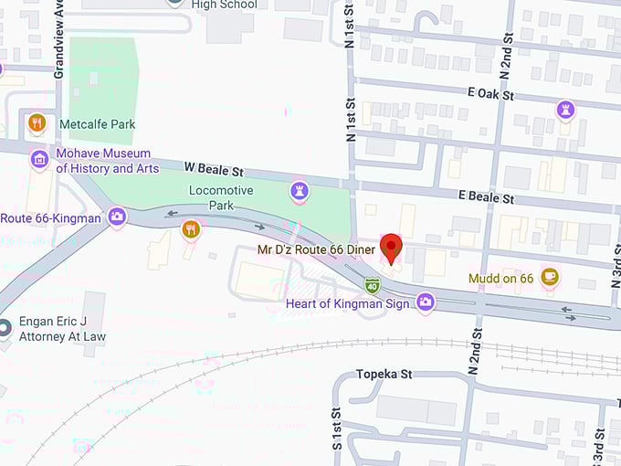 16. mr d'z route 66 diner map