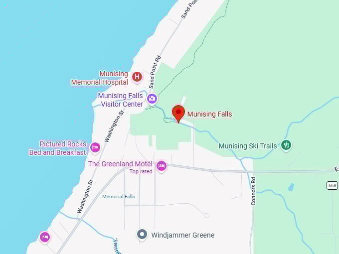 16. munising falls map