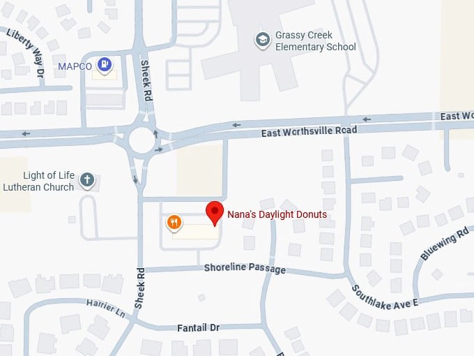 16. nana's daylight donuts' map