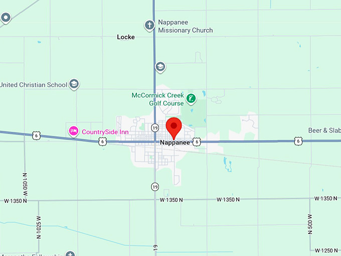 16. nappanee in map