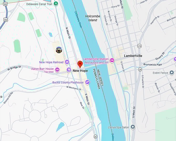 16. new hope, pa map