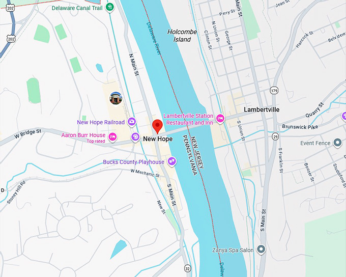 16. new hope, pa map