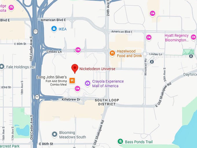 16. nickelodeon universe map